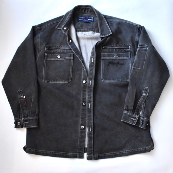 Phat Farm | Jackets & Coats | Vintage Phat Farm Black Denim Light ...